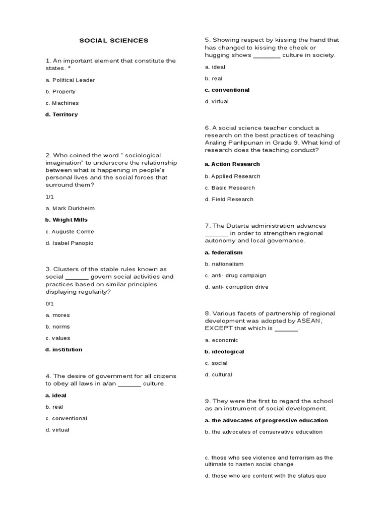 Key Concepts in Social Sciences | PDF | Separation Of Powers | Mind