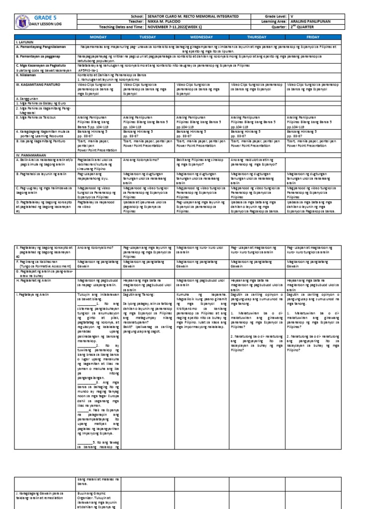 Dll-Ap5 Q2 Week 2 | PDF