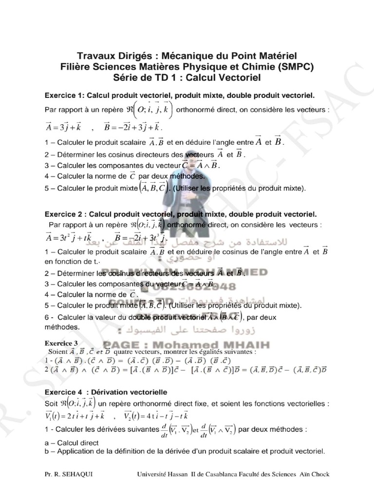 TD Mécanique Du Point | PDF