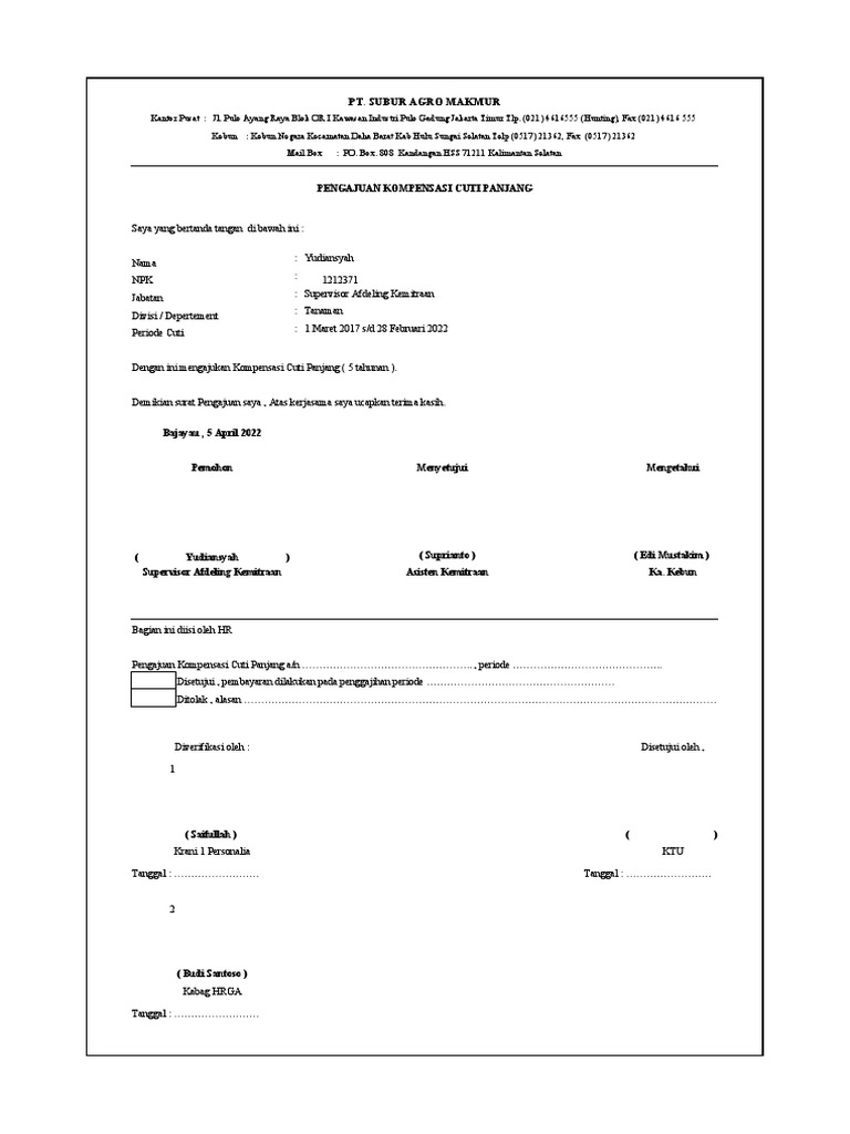 Form 5 Tahunan | PDF