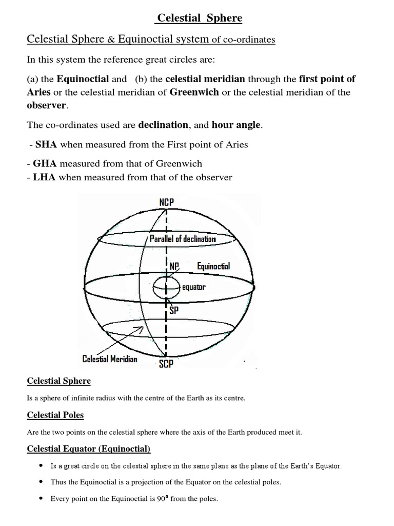 Celestial Navigation Theory Notes | PDF | Solar Eclipse | Apsis