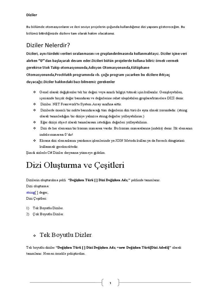 Diziler | PDF