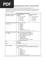 Data Gathering Tool For Trainees Characteristics | PDF | Learning ...