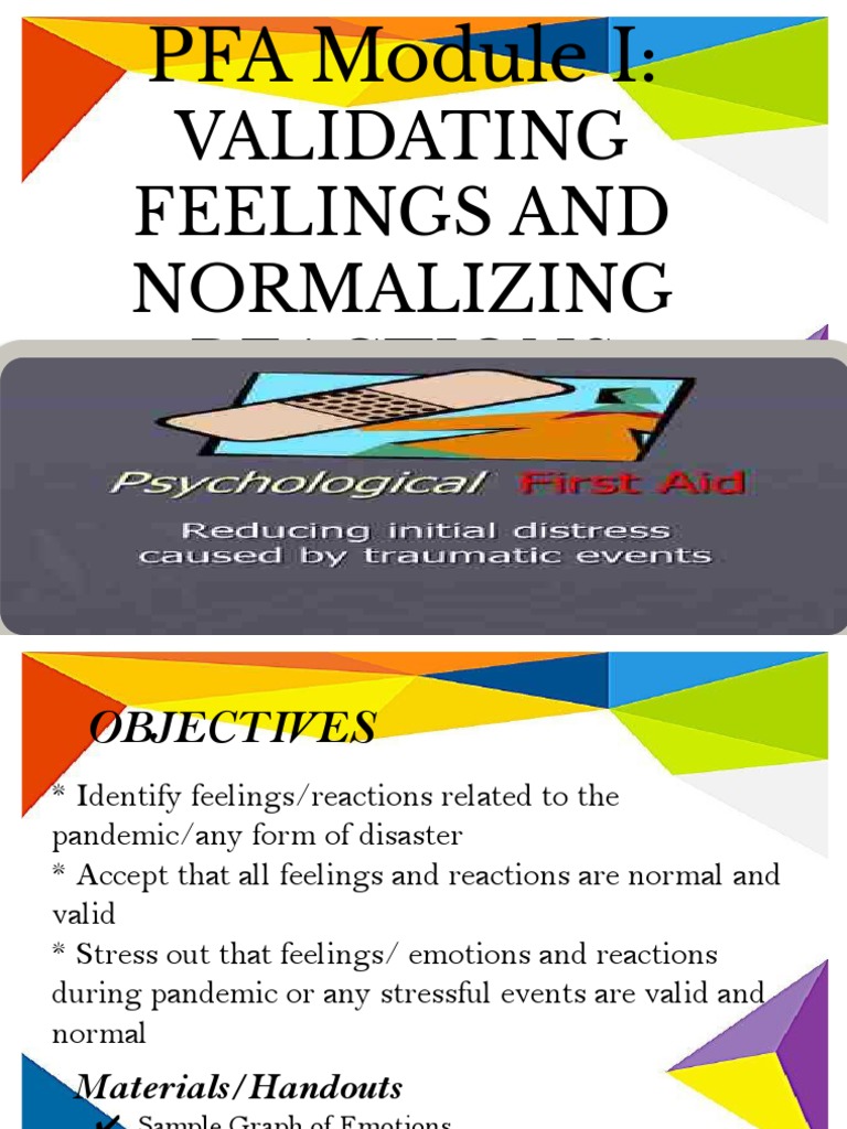 Validating Emotions and Normalizing Reactions: Understanding Common Responses to Crisis and ...
