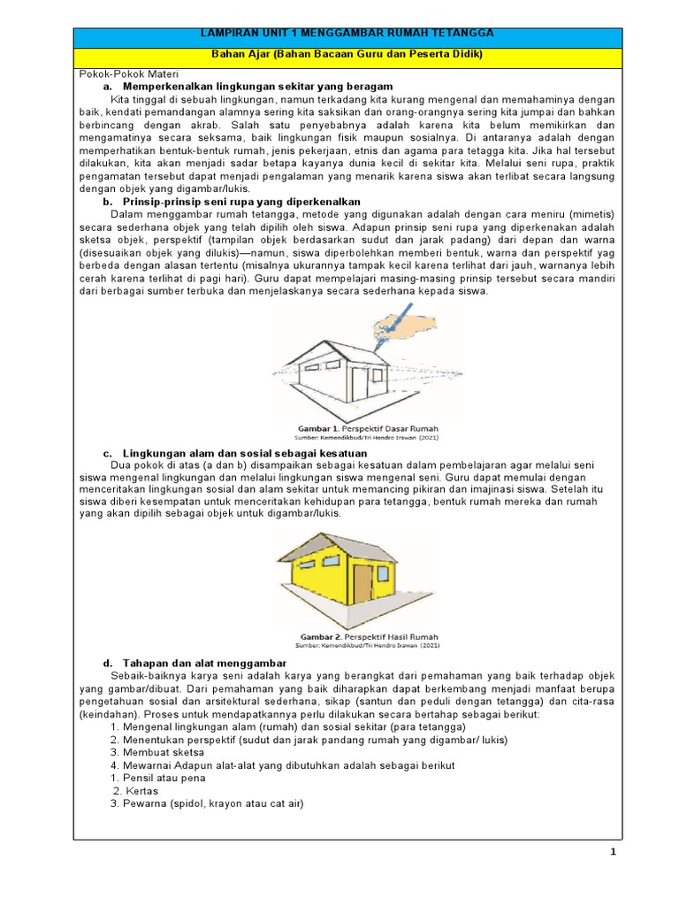 Lampiran Seni Rupa KLS Iv SMS 1 | PDF
