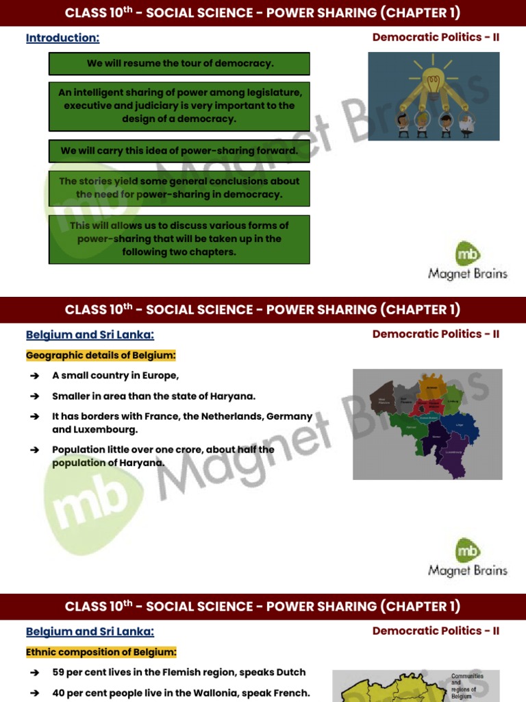 (Chapter 1) - Power Sharing | PDF | Belgium | Sri Lanka
