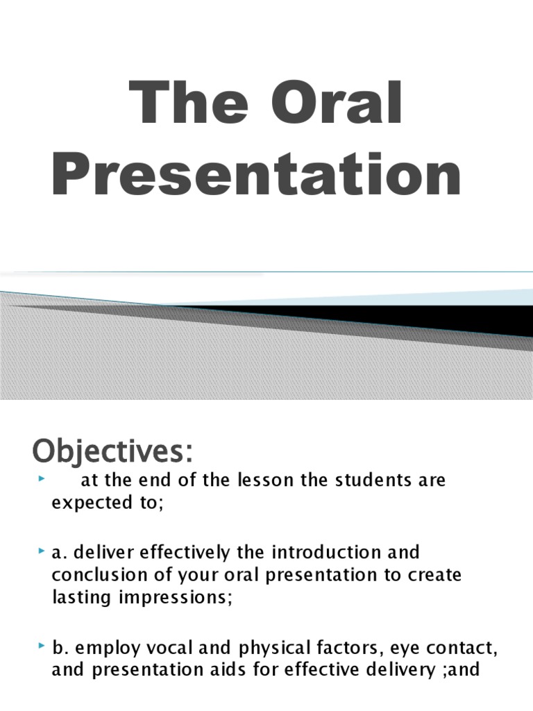Mastering Effective Oral Presentations | PDF | Public Speaking ...