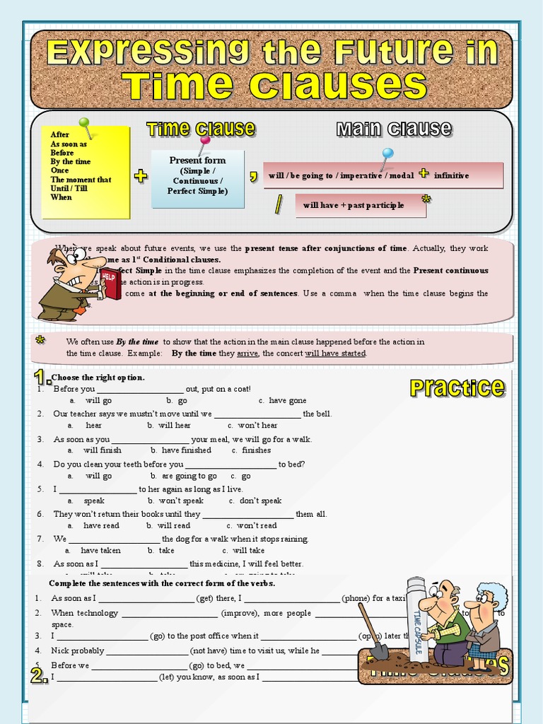Future Time Clauses K | PDF | Perfect (Grammar) | Human Communication