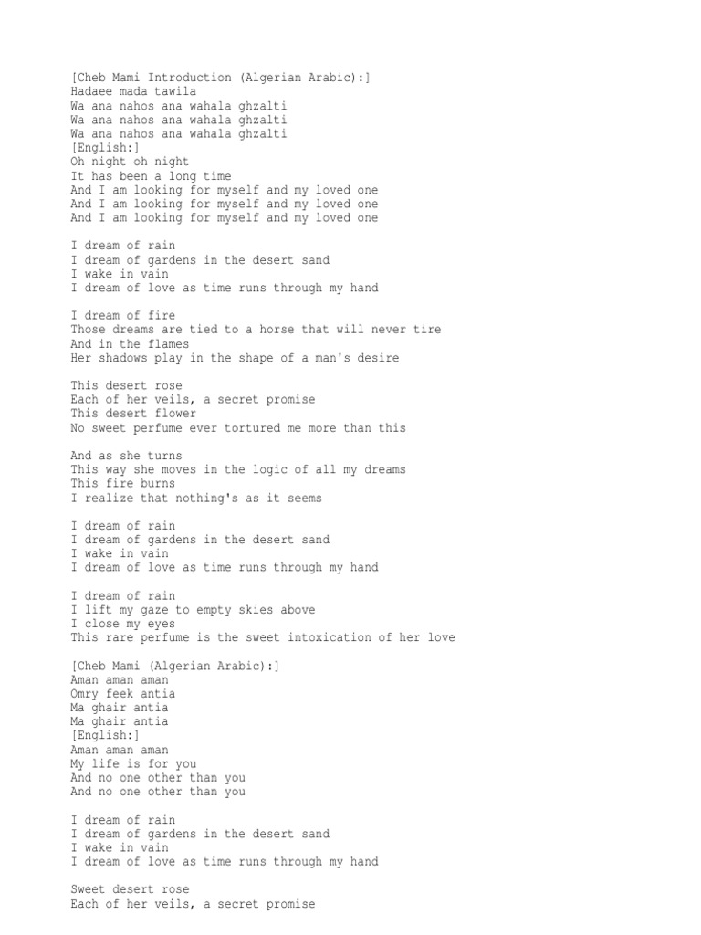 Sting - Desert Rose (HQ) Music Video - by (HS) | PDF