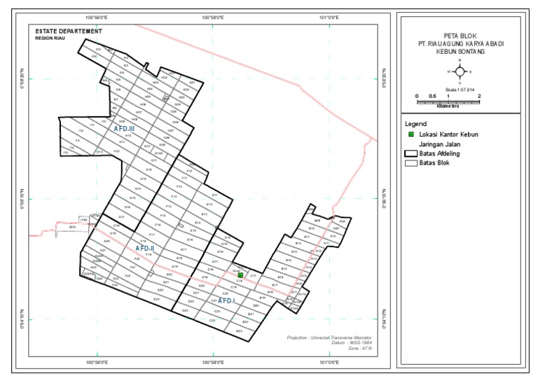 Peta Blok PT Raka | PDF | Geodesi