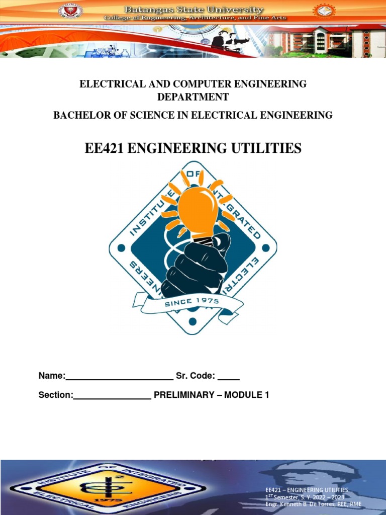 EE421 ENGINEERING UTILITIES 1 - Module 1 | PDF | Atoms | Volt