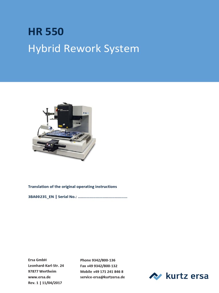 3BA00235 Operating Instructions HR550 EN | PDF