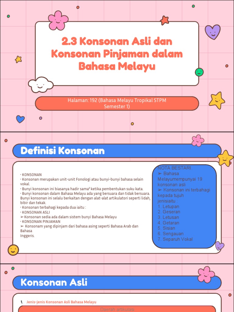 Konsonan Asli dan Pinjaman dalam BM | PDF | Seni & Disiplin Bahasa