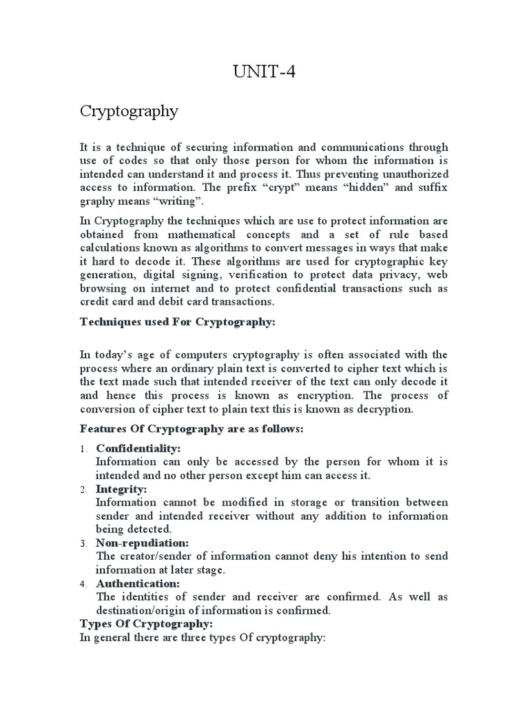 Unit 4 (CSS) ... | Download Free PDF | Public Key Cryptography | Key (Cryptography)