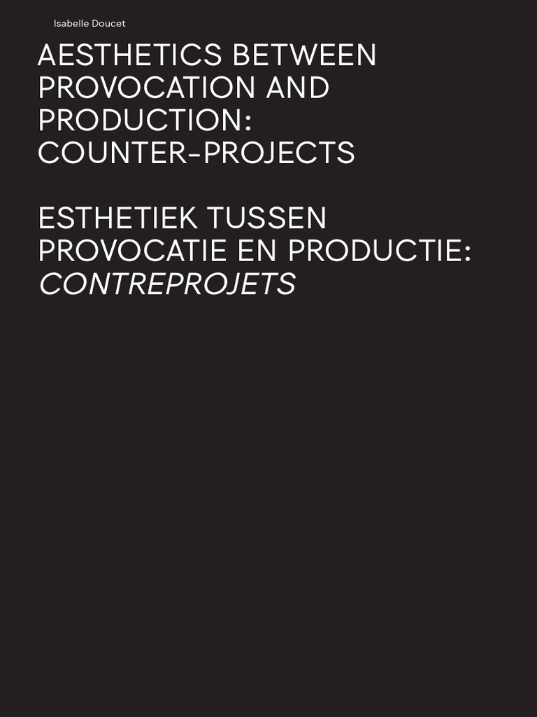 OASE 97 - 91 Aesthetics Between Provocation and Production Counter Projects | PDF
