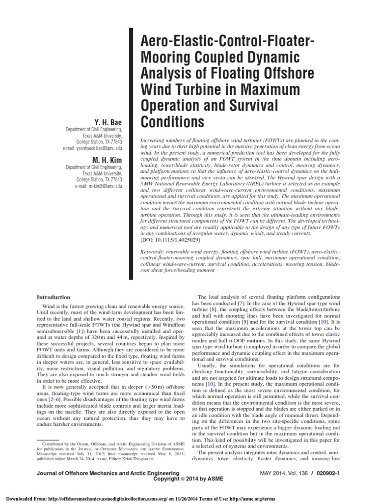 Aero Elastic Control Floater | PDF | Turbine | Wind Turbine
