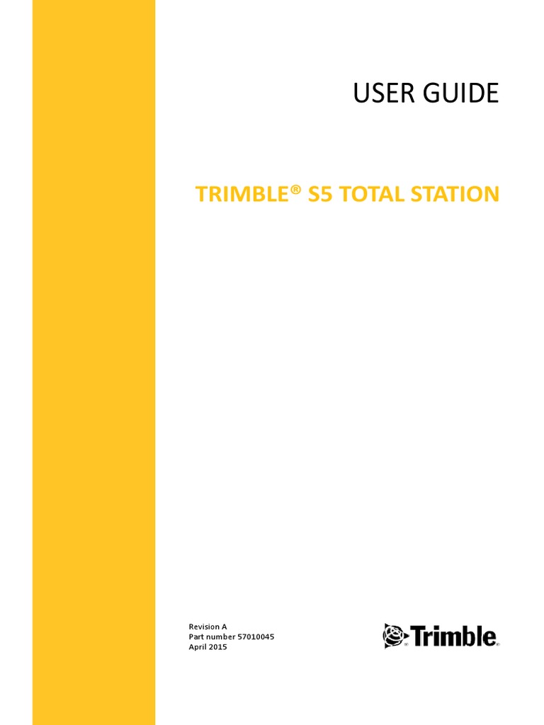 Manual Trimble Total Stations s5 | PDF | Battery Charger | Laser