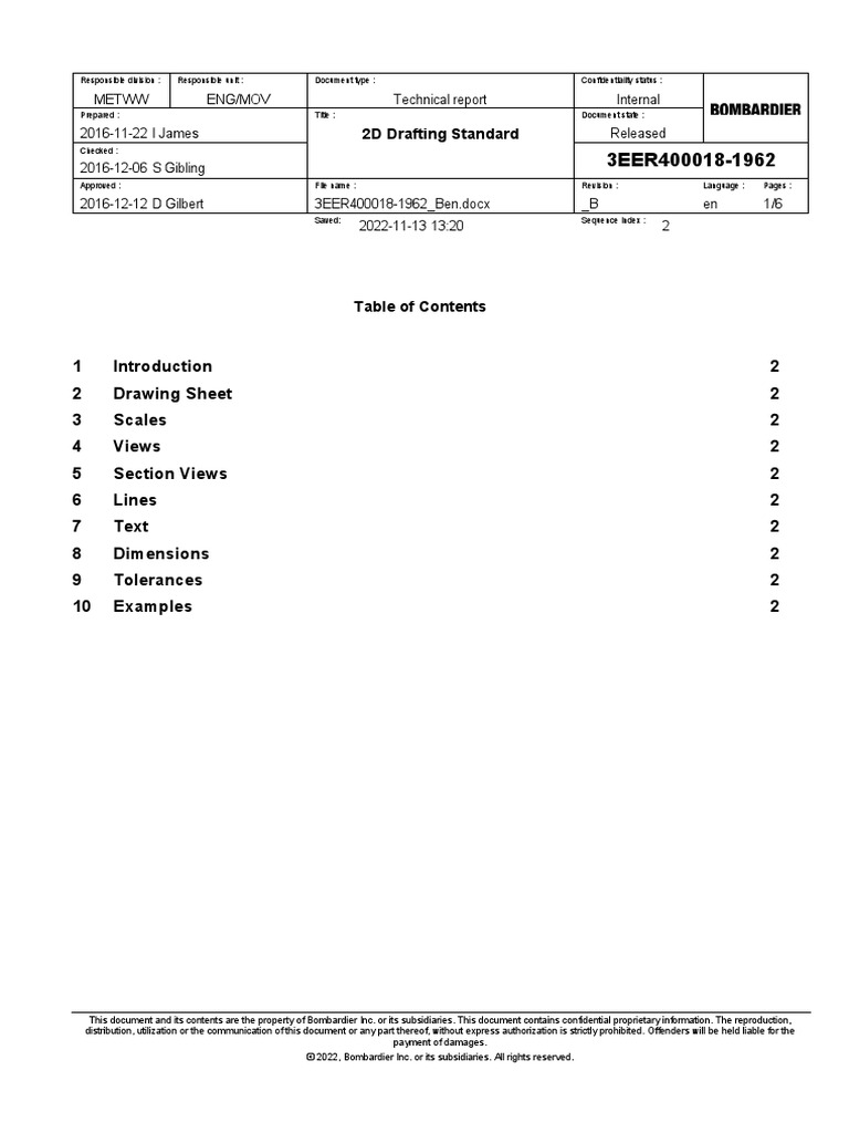 Drawing STD | PDF | Engineering Tolerance