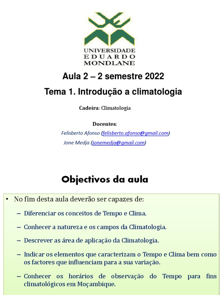 Aula 2. Introducao A Climatologia. | PDF | Climatologia | Clima Aula 2. Introducao A Climatologia. | PDF | Climatologia | Clima