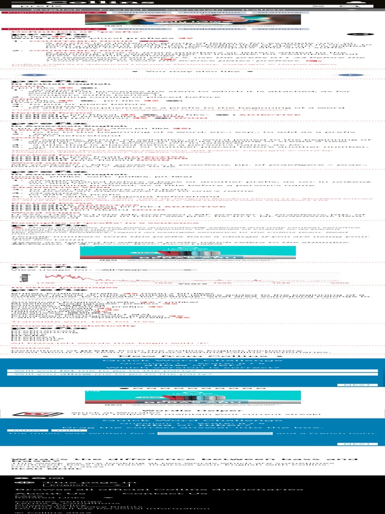 Prefix Definition and Meaning Collins English D | PDF | English ...