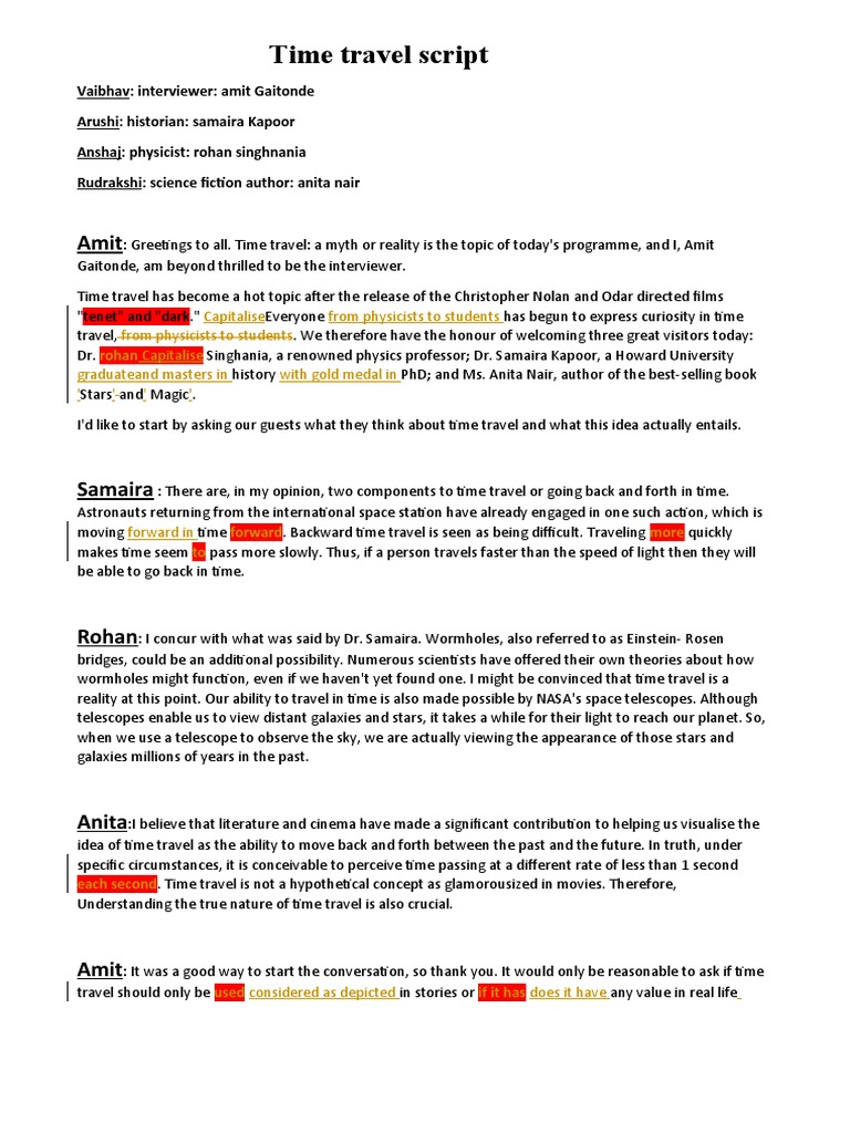 Time Travel Script-3 | Download Free PDF | Time Travel | Time