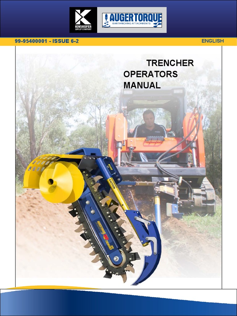 99 95400001 Rev 06 2 Trencher Operators Manual English Issue 6 2 | PDF ...