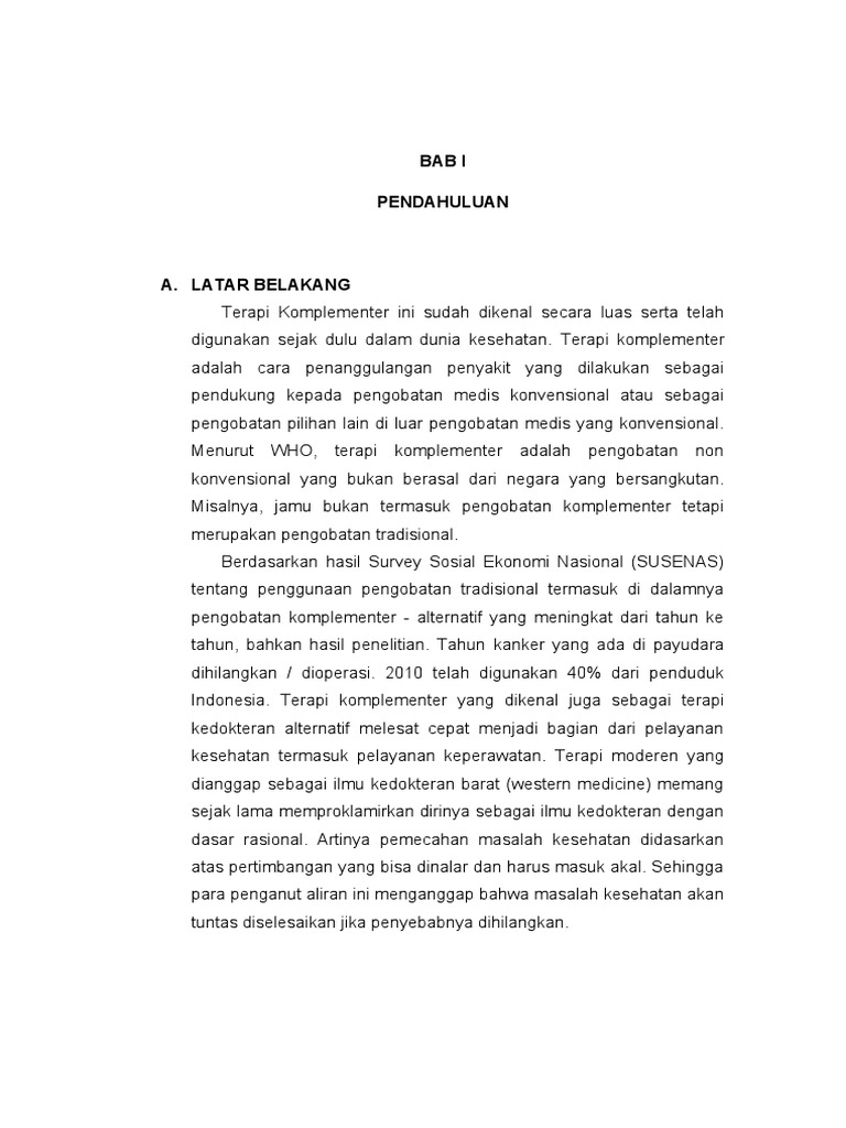 Terapi Komplementer | PDF | Pengembangan Diri | Kesehatan Holistik