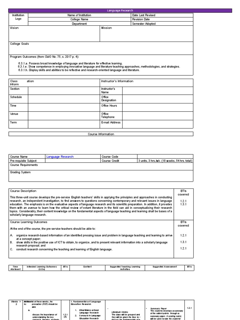 Language Research | PDF | Teaching Method | Language Education