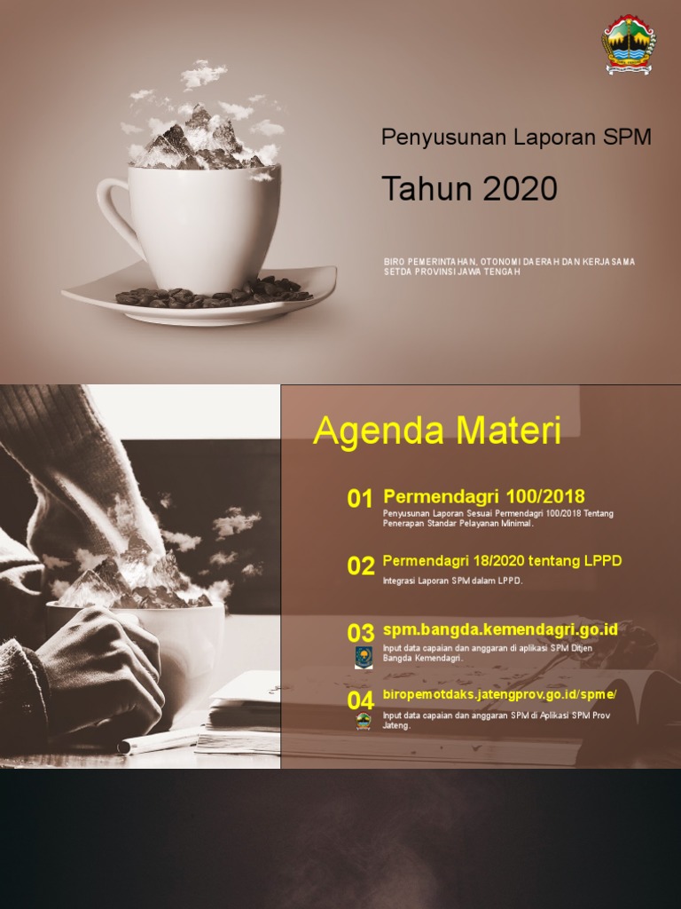 Penyusunan Laporan SPM Jateng 2020 | PDF