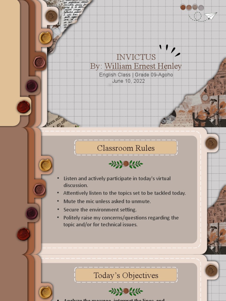 Taking Control: Analyzing How the Poem 'Invictus' Inspires Personal ...