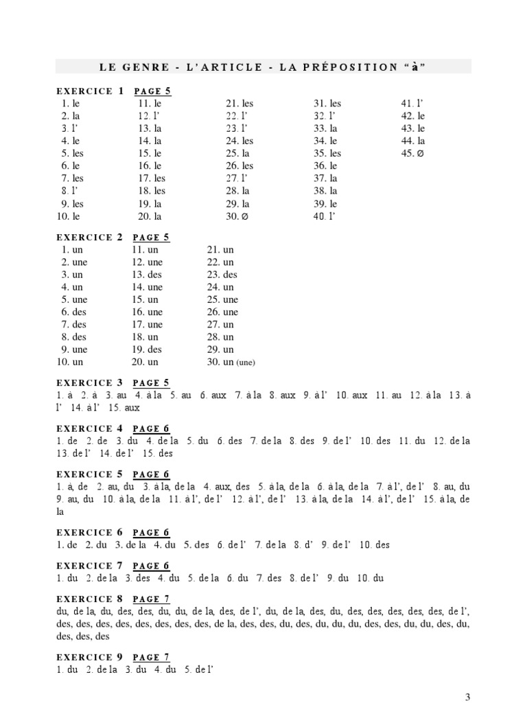 Exercices de Grammaire Française | PDF | Nourritures