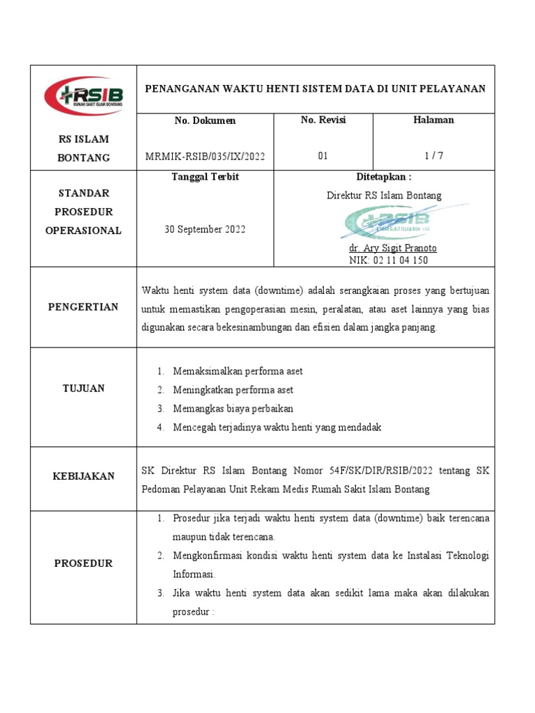 Spo Downtime Fix | PDF | Pengelolaan Keuangan & Uang | Teknologi & Rekayasa