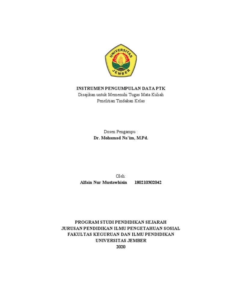 Peta Konsep Instrumen PTK - Alfain Nur M. | PDF