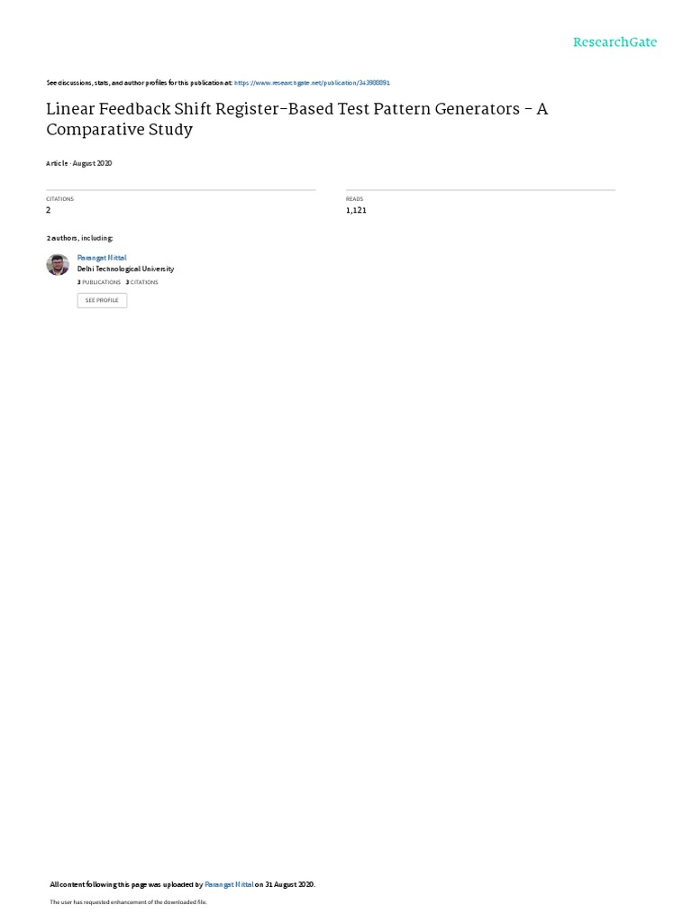 Linear Feedback Shift Register | PDF | Feedback | Computer Engineering