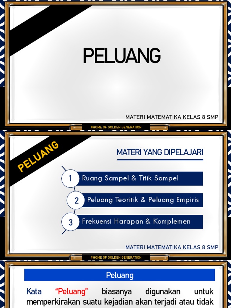 Ruang Sampel dan Titik Sampel Peluang | PDF | Metode & Bahan Ajar