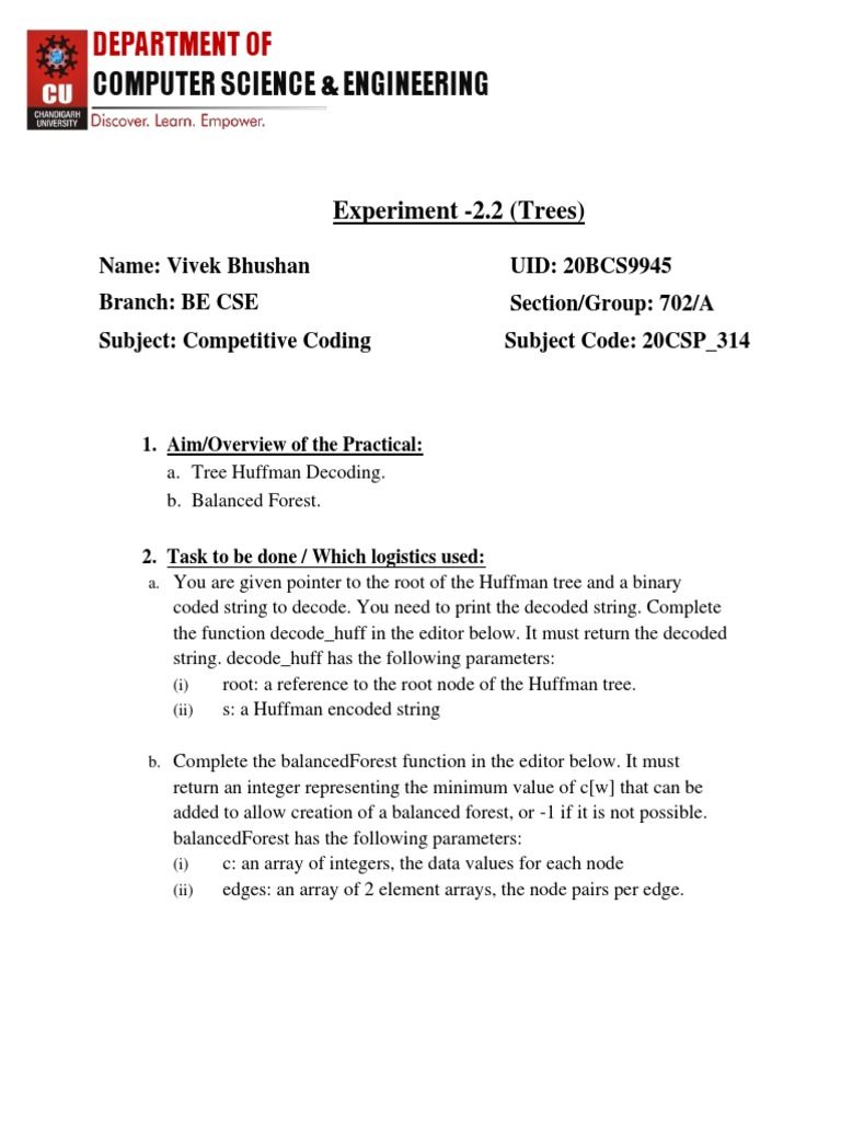 20BCS9945 CC 2.2 | PDF | String (Computer Science) | Subroutine