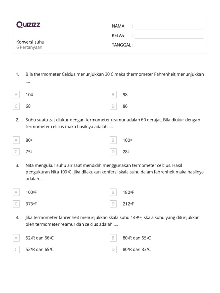 Konversi Suhu | PDF