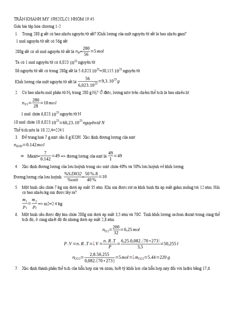Giai Bai Tap HDC | PDF