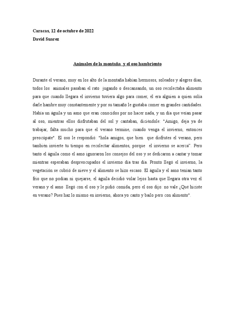 El Oso Hambriento | PDF