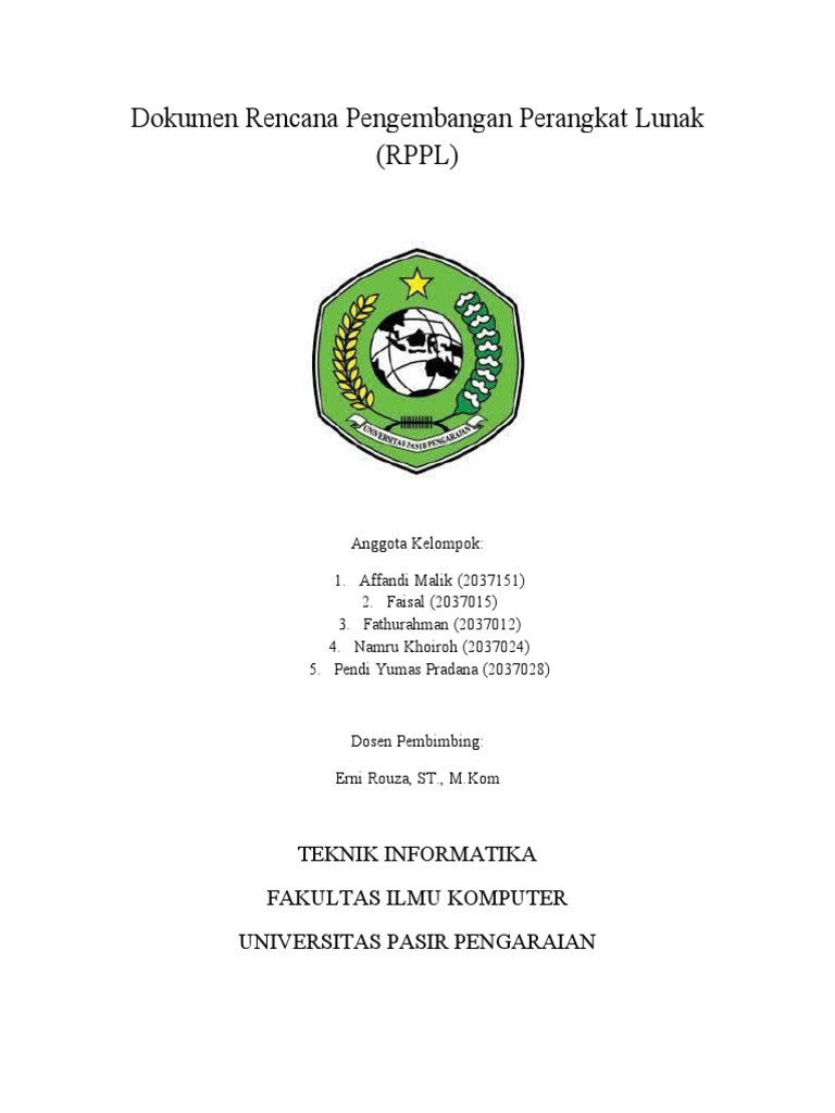 Tugas Kelompok Rpl Pdf Computing Computer Engineering 