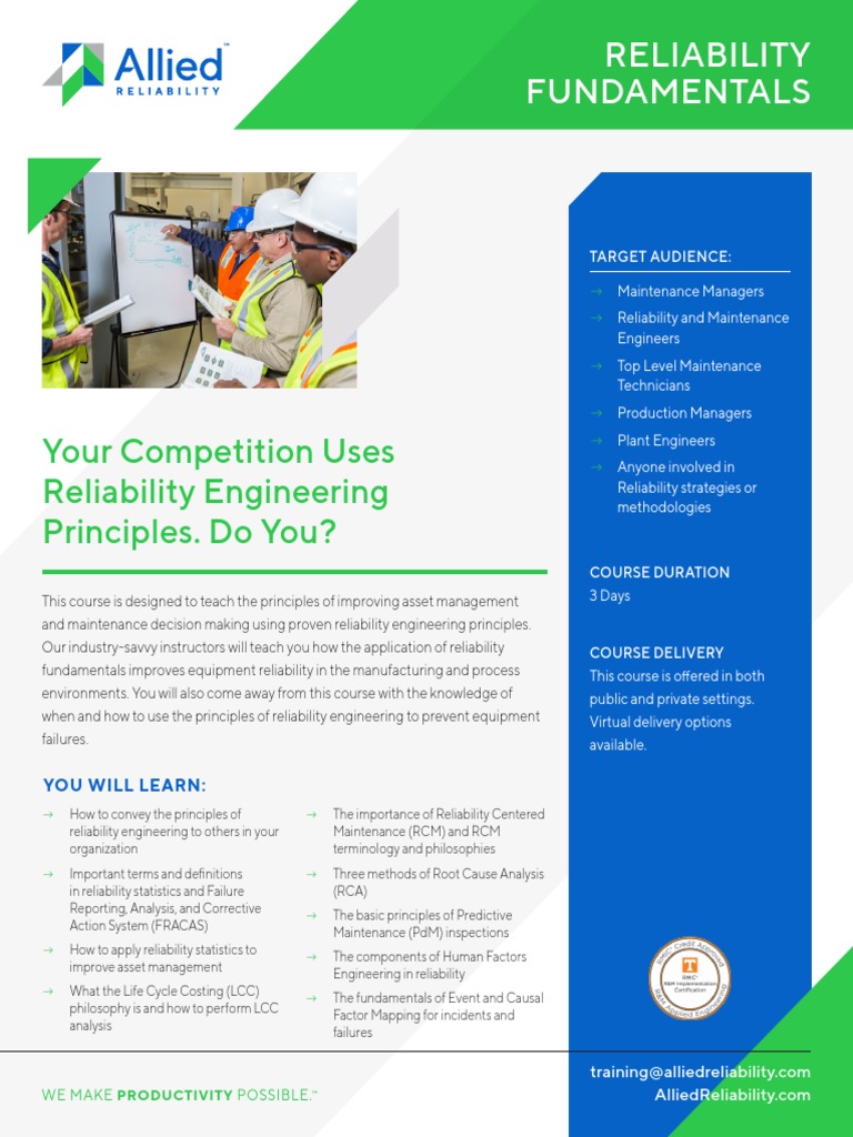 Upcoming Course - Reliability Fundamentals | Download Free PDF | Reliability Engineering | Business