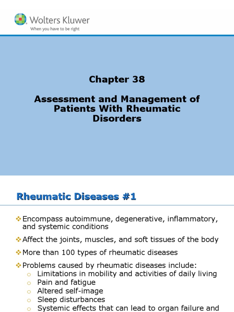Chapter38 Assessment and Management of Patients With Rheumatic ...