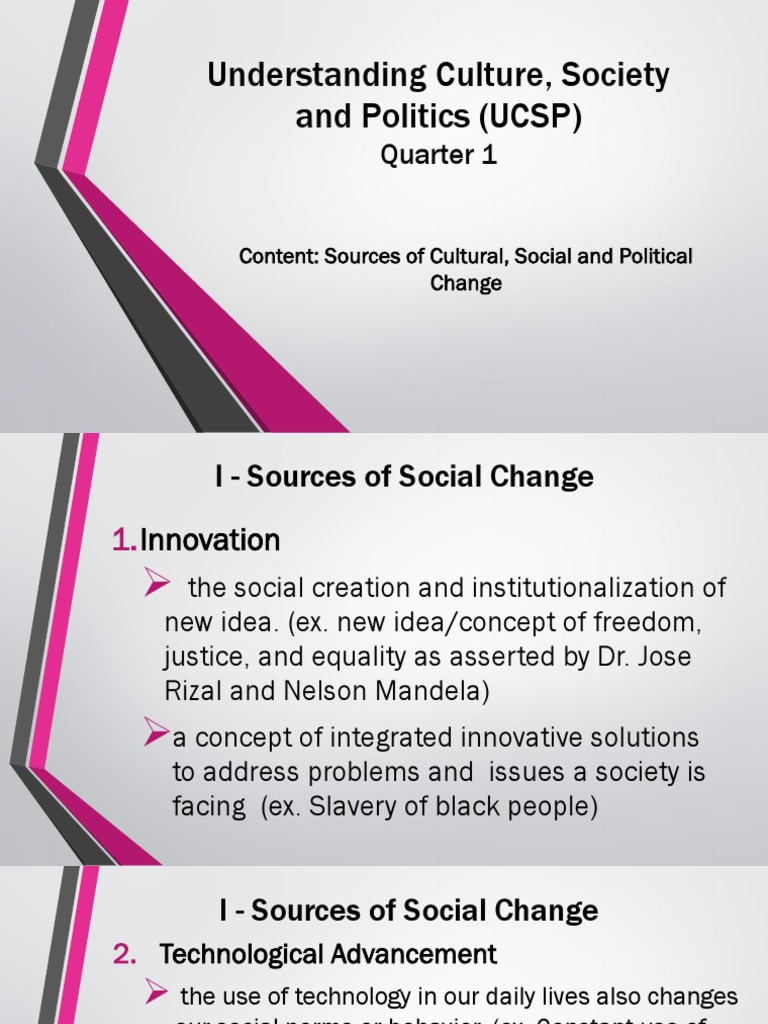 Sources of Cultural, Social, Political Change | PDF | Society | Innovation
