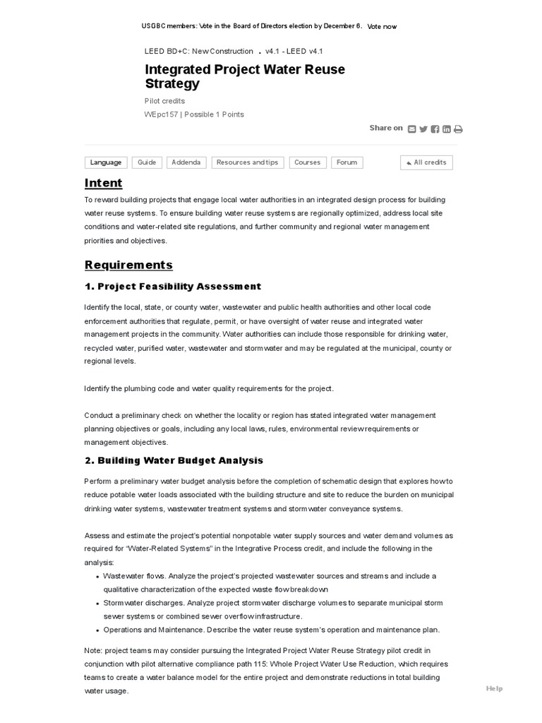 Integrated Project Water Reuse Strategy - U.S. Green Building Council ...