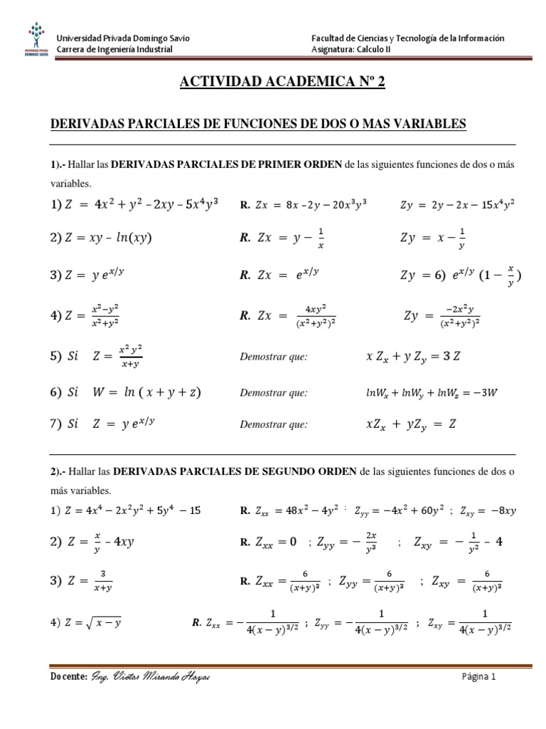 Actividad 2 | PDF | Cálculo | Funciones y mapeos