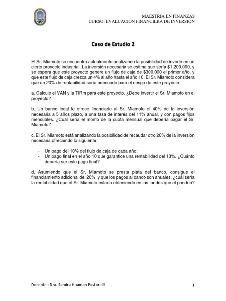Caso de Estudio 2 | PDF