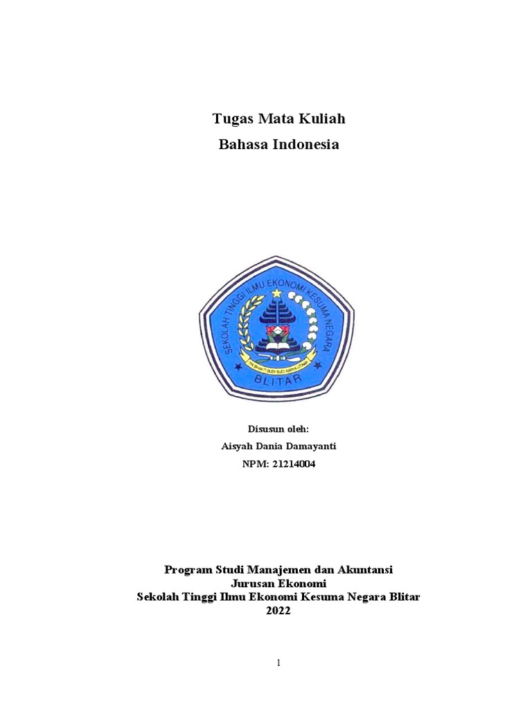 Tugas Aisyah Bahasa Indonesia | PDF | Karier & Perkembangan