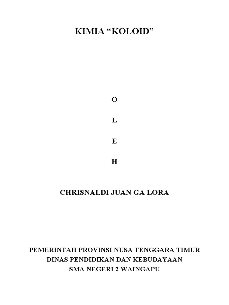 Makalah Kimia (Juan) | PDF | Sains & Matematika