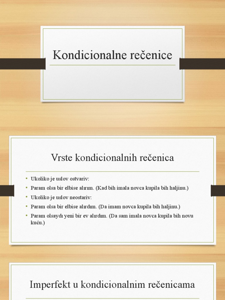 Kondicionalne Rečenice | PDF