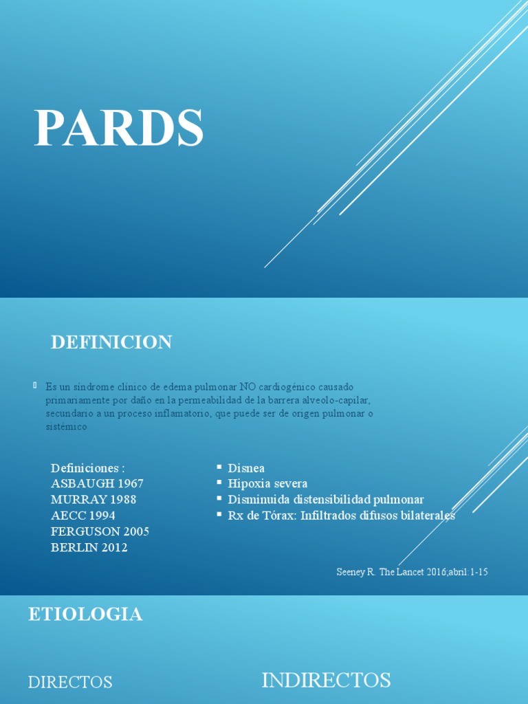 PARDS | PDF | Insuficiencia cardíaca | Sistema respiratorio